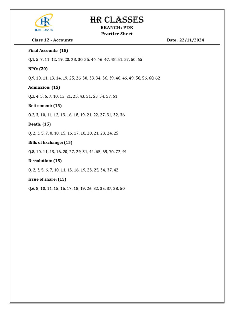 1732270229practice Sheet | PDF