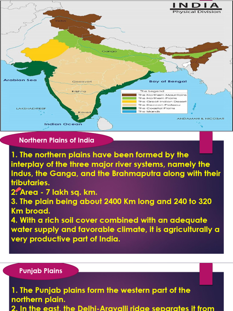 Divisions of Northern Plains in India | PDF | Earth Sciences | Physical ...