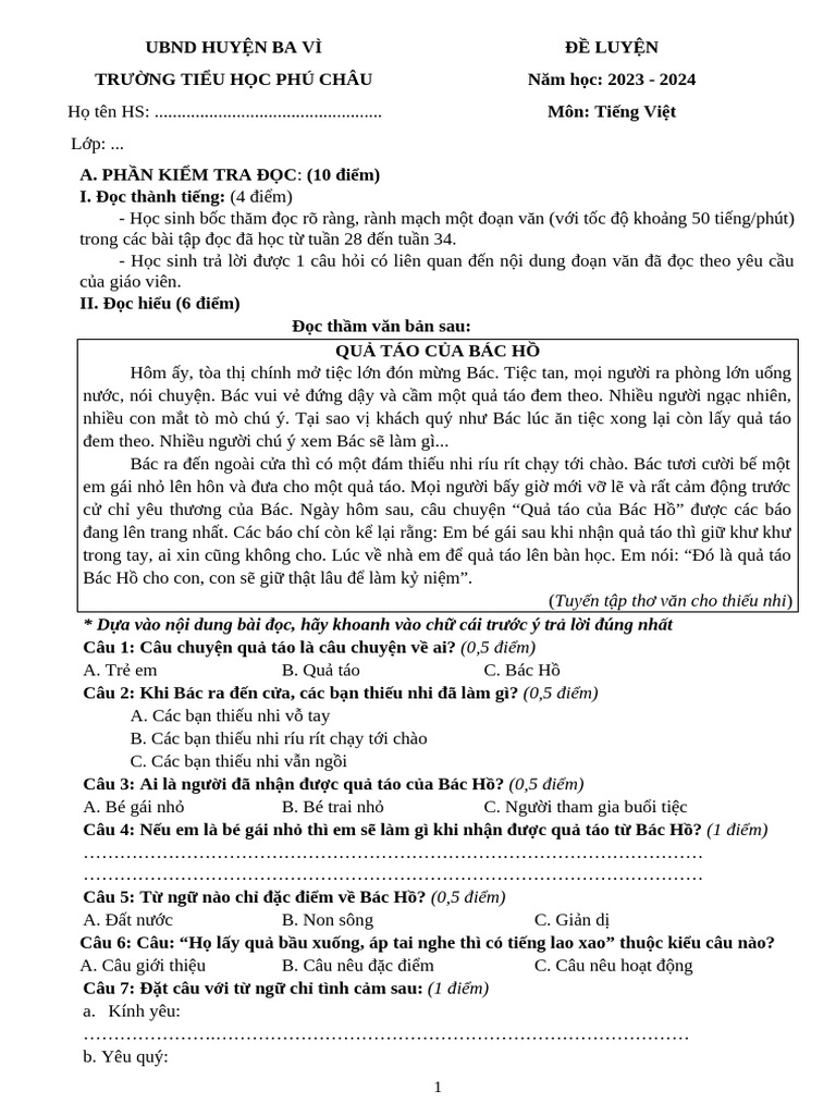 Tieng Viet 2 Ba VÌ | PDF