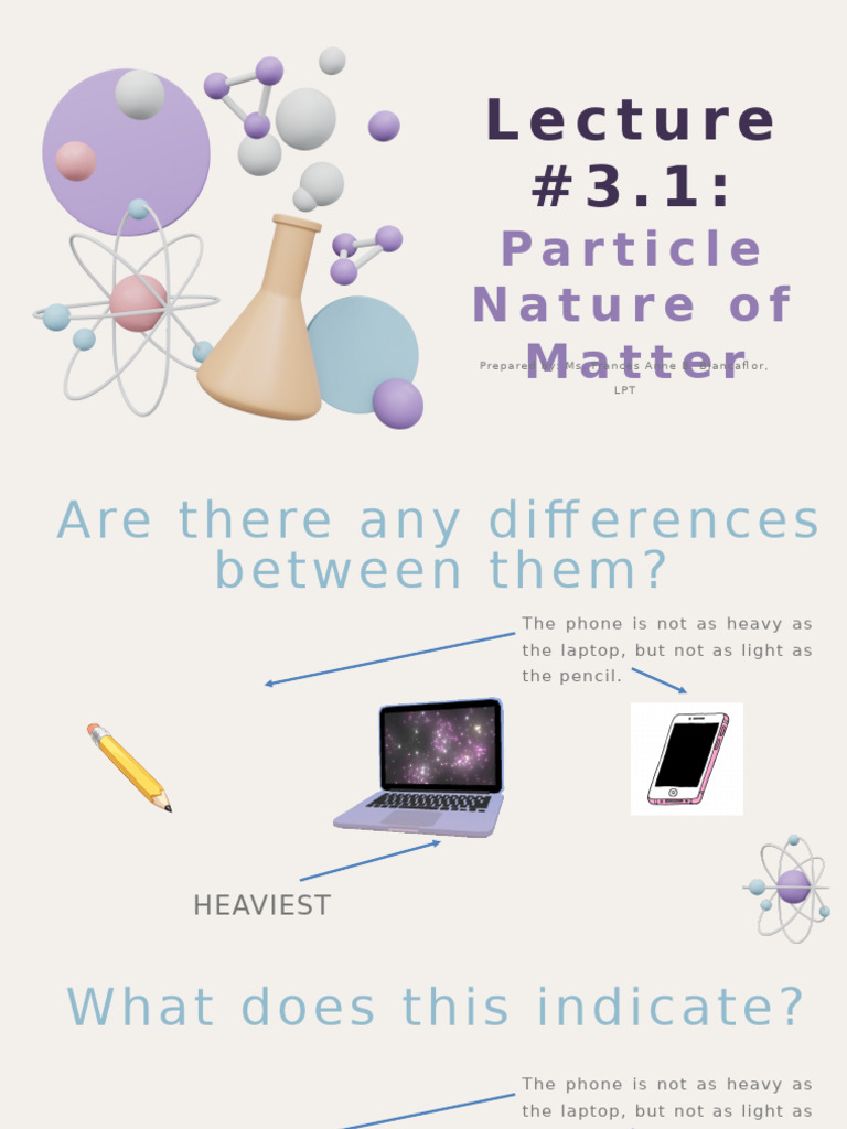 3rd Lecture 1 Particle Nature of Matter (1) | PDF