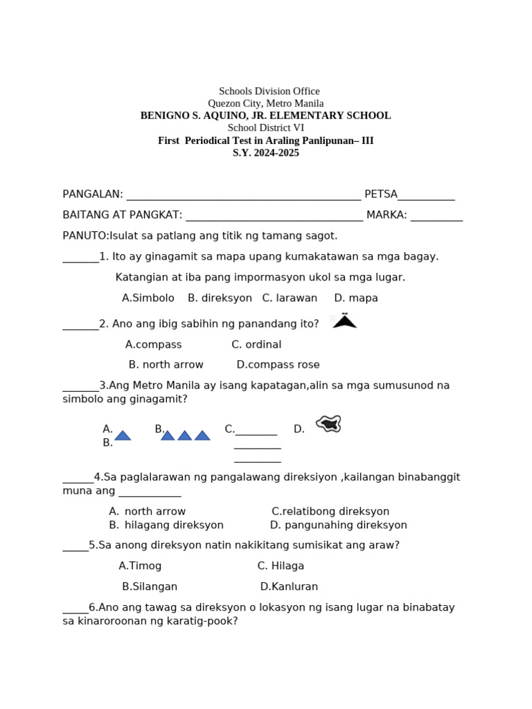 First Periodic Test in AP3 | PDF