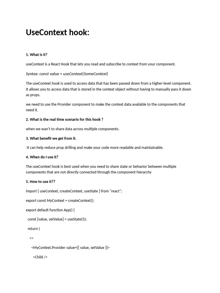 Document Usecontext | PDF