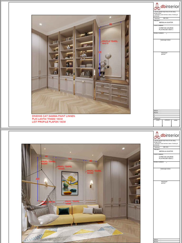 Coretan Ukuran List Profile Playroom Mersilia | PDF