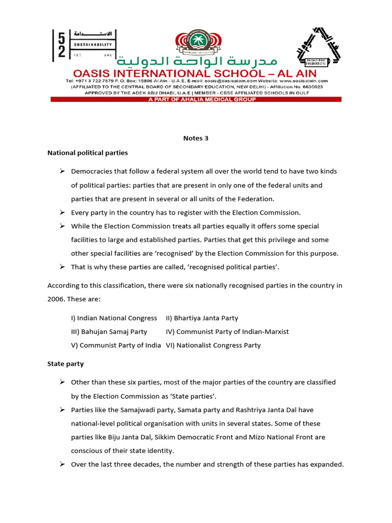 Overview of National Political Parties | PDF