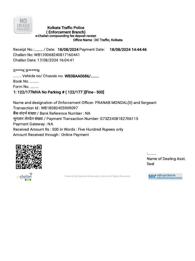 No Parking Challan | PDF