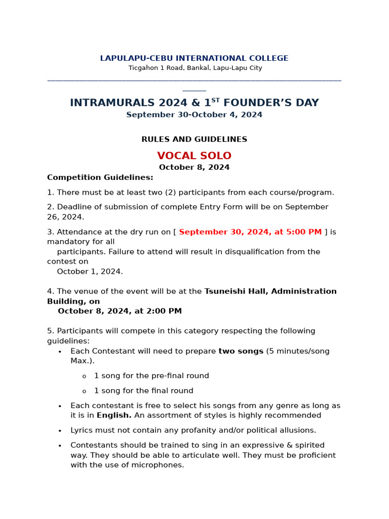 RULES-AND-GUIDELINES-FOR-VOCAL-SOLO-AND-VOCAL-DUET | PDF | Singing ...