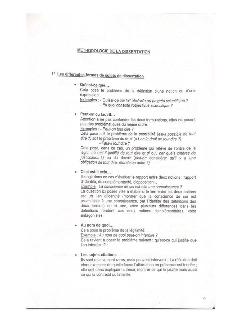 Methodologie de La Dissertation | PDF