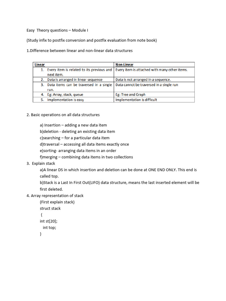 DS Study Material Module 1 | PDF | Queue (Abstract Data Type ...