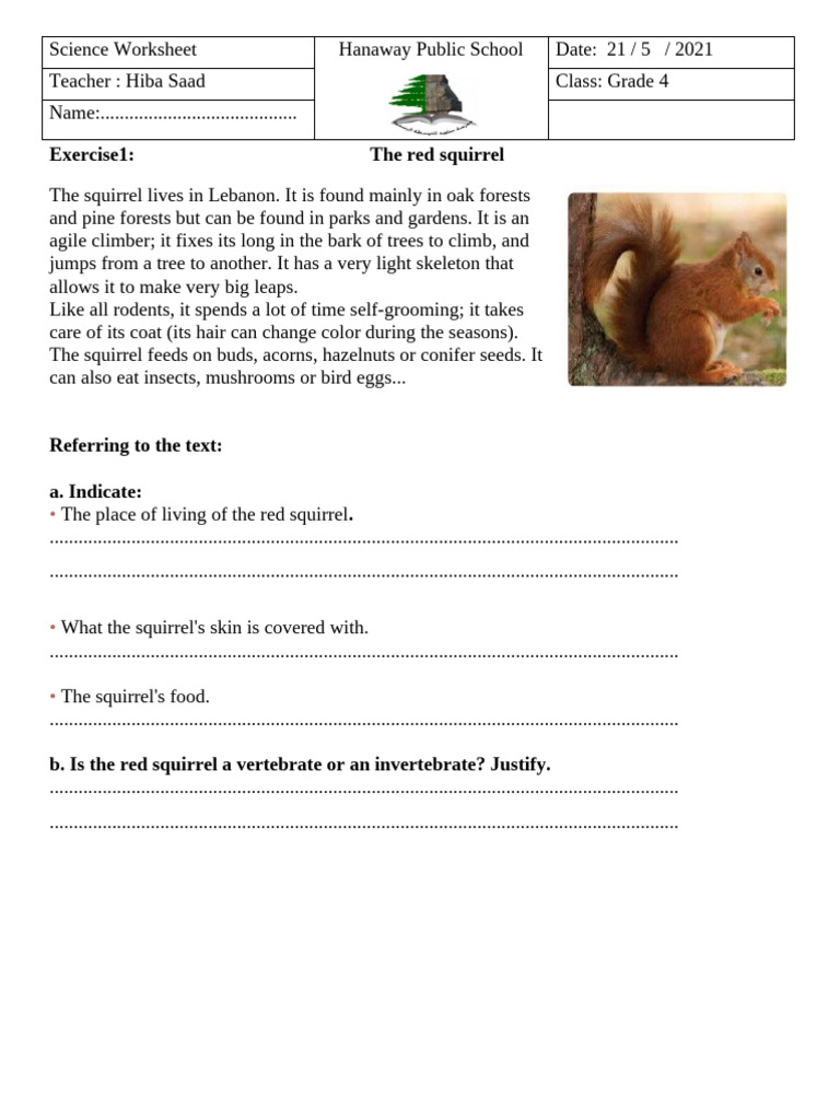 vertebrates-exercises | PDF