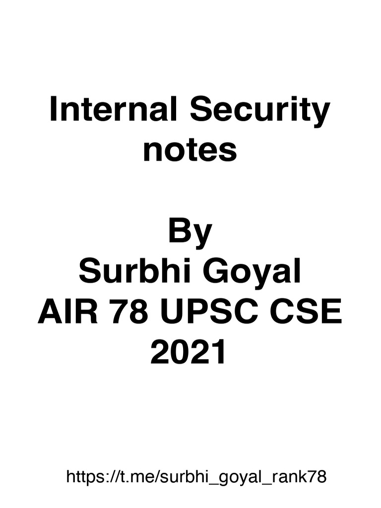 Internal Security | PDF