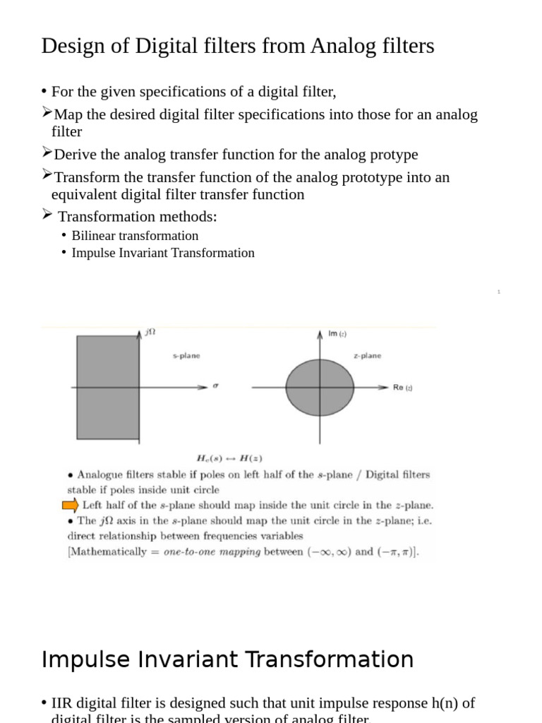 Topic 14 IIR FILTER DESIGN PART II | PDF | Filter (Signal Processing ...