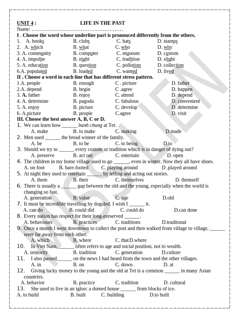 EXERCISES-FOR-UNIT-4 | PDF