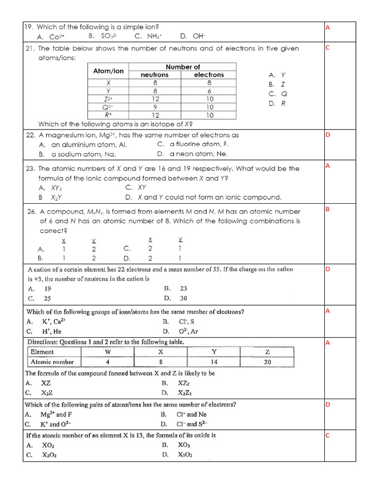 S3 Chem revision | PDF