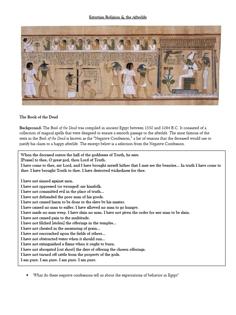 Egyptian Afterlife Beliefs Explained | PDF | Ancient Egyptian Religion ...