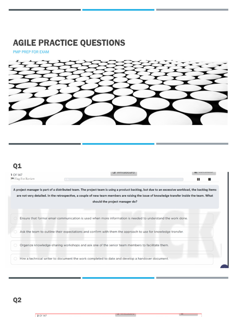 Agile Practice Questions No Answers Pdf
