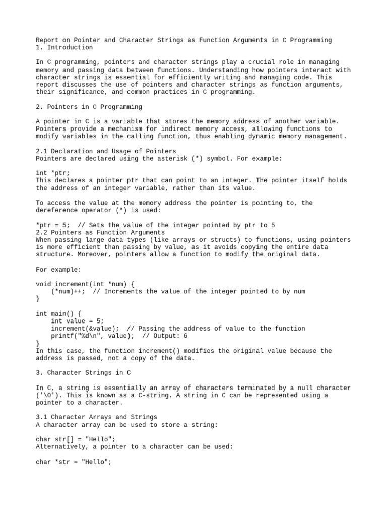 Pointer and string | PDF | Pointer (Computer Programming) | String (Computer Science)