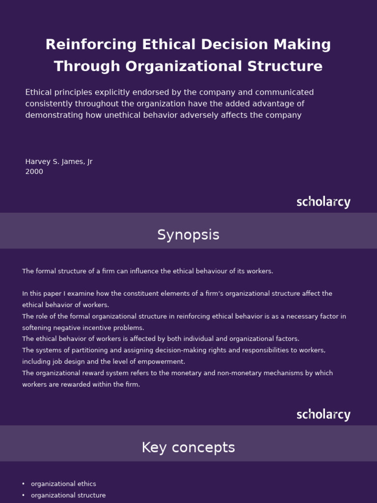 Ethical Decision Making in Organizations | PDF | Incentive ...