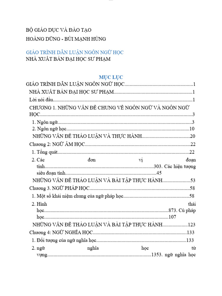 Giao Trinh Dan Luan Ngon Ngu Hoc Hnue 51 | PDF