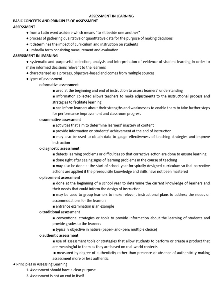 Assessment-in-Learning | PDF | Educational Assessment | Rubric (Academic)