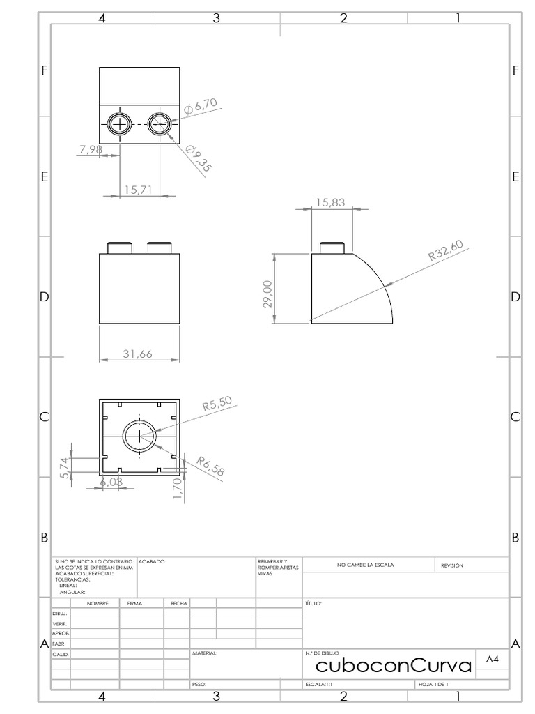 Especificaciones de Diseño de Cubo con Curva | PDF