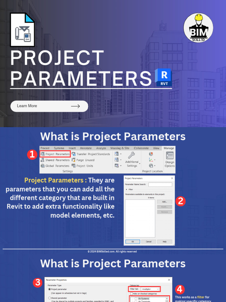 Project Parameters in Revit | PDF | Autodesk Revit | Parameter (Computer Programming)