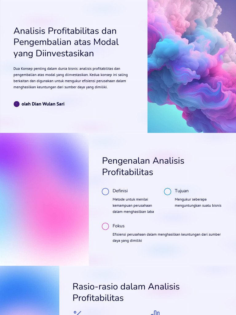 Analisis Profitabilitas Dan Pengembalian Atas Modal Yang Diinvestasikan ...
