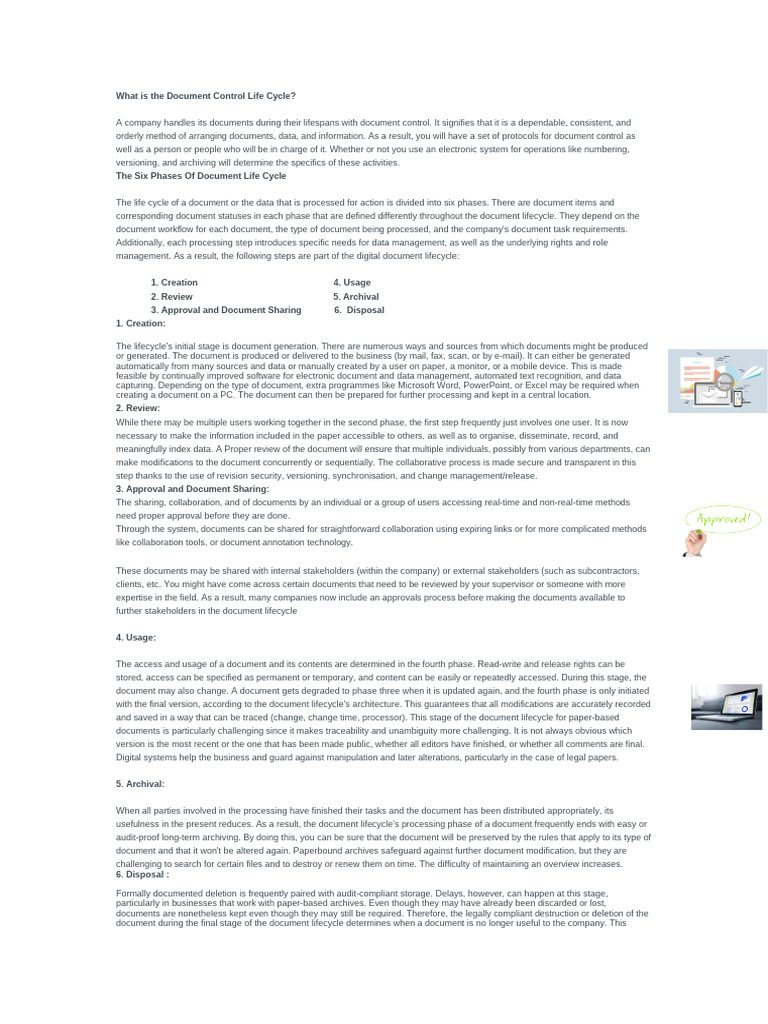 Document Control Life Cycle | PDF | Version Control | Computer Engineering