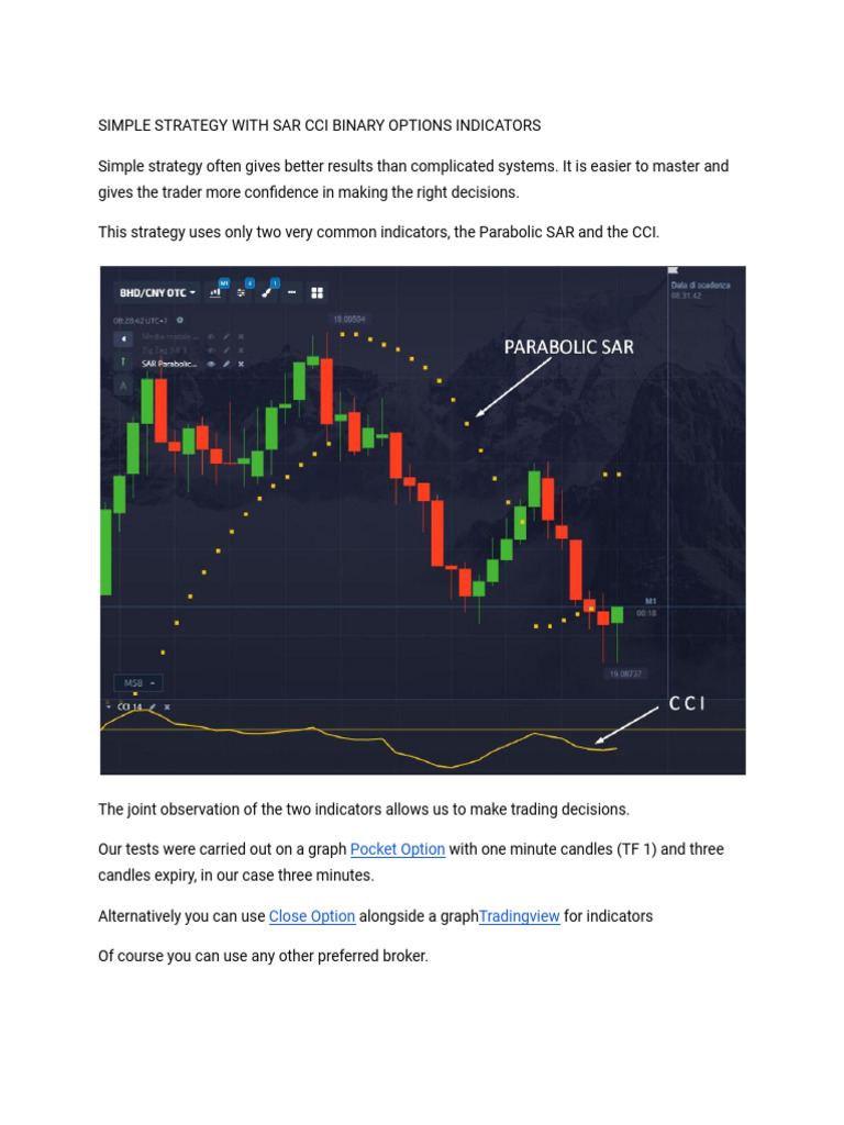 Simple SAR CCI Strategy for Binary Options | PDF