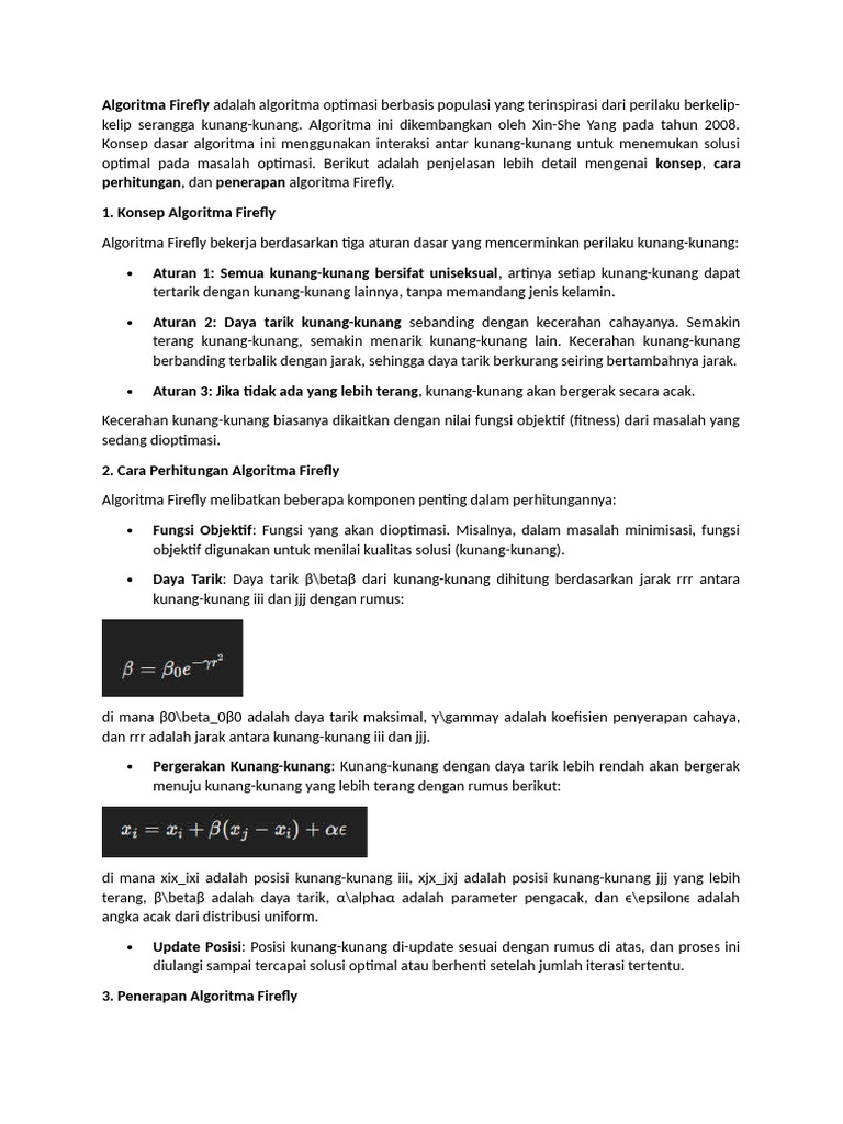 Algoritma Firefly | PDF