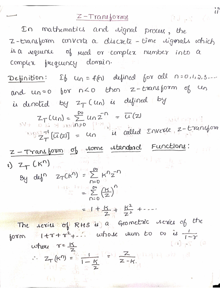 Z Transform | PDF