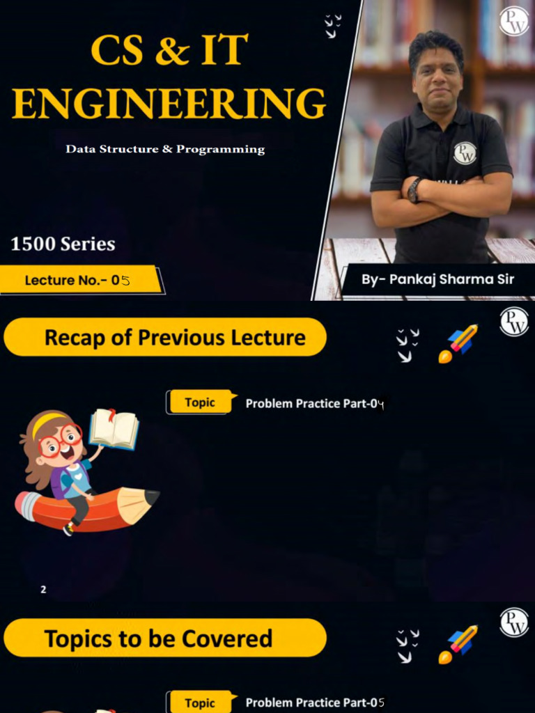 Data Structure Programming 05 Class Notesgate 2024 Computer Science and ...