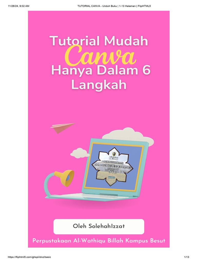TUTORIAL CANVA - Unduh Buku - 1-13 Halaman - FlipHTML5 | PDF