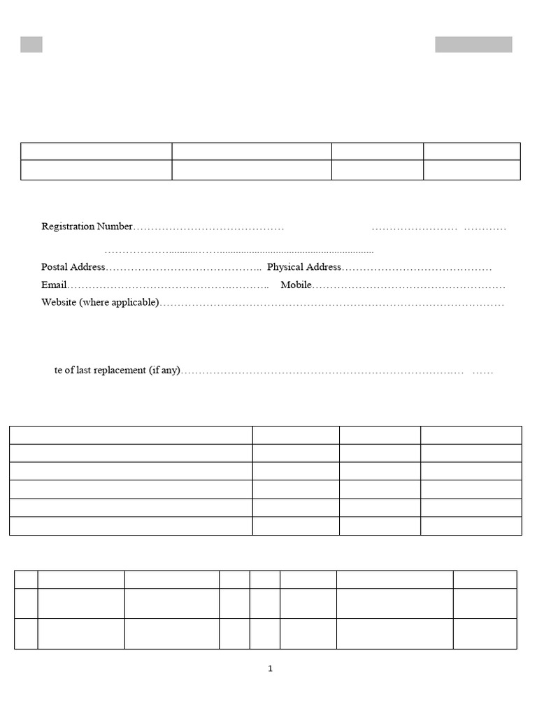 CBO Certificate Replacement Application Kenya | PDF