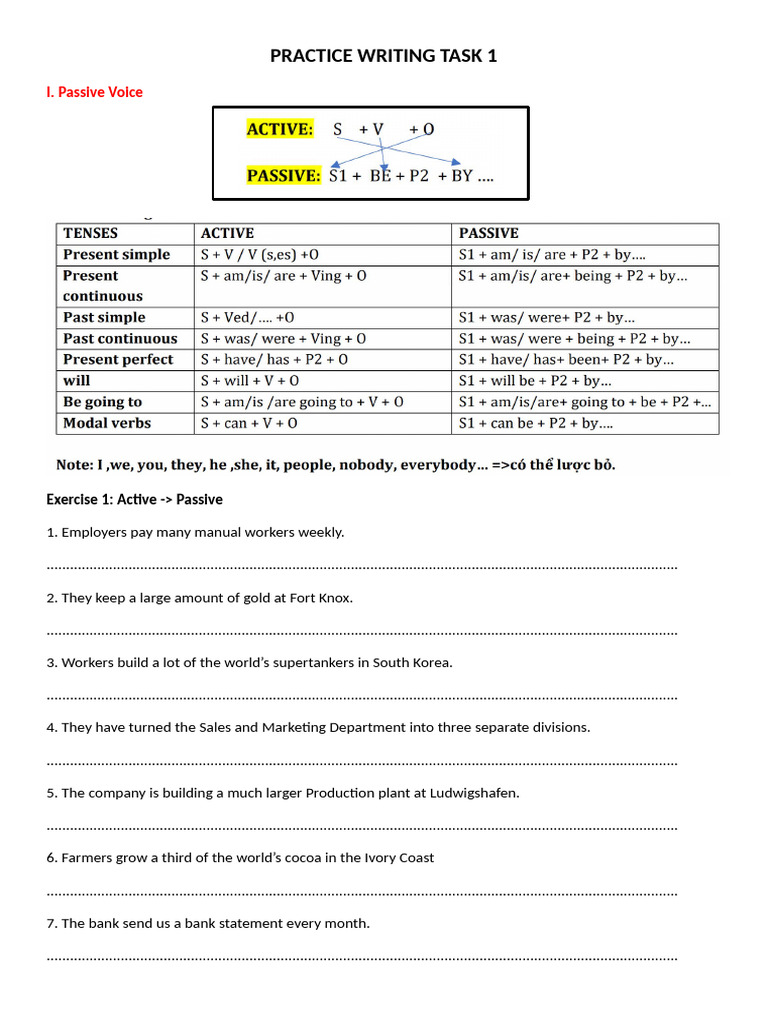 Practice Writing Task 1 | PDF | English Language