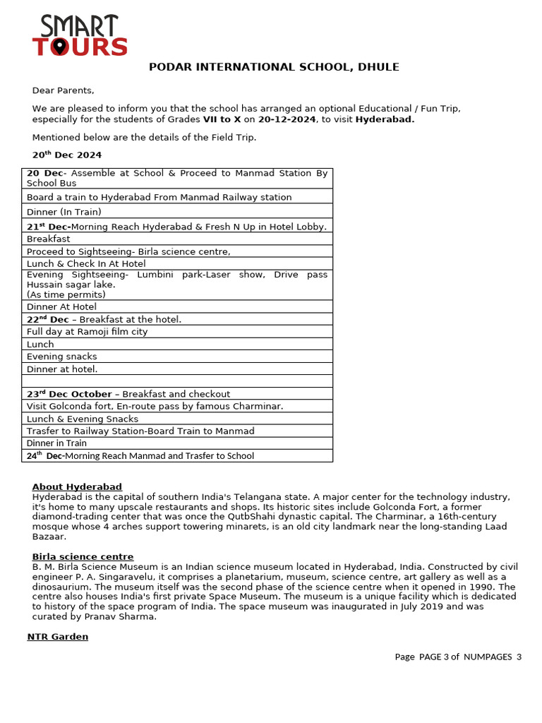 1730974738786.circular For Dhule-Hyderabad Educational Tour | PDF