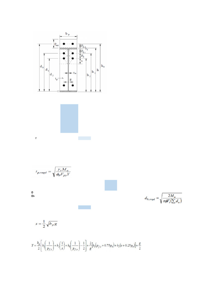 6 BOLT UNSTIFFNER MOMENT END PLATE CONNECTION CHECK Method-2 | PDF ...