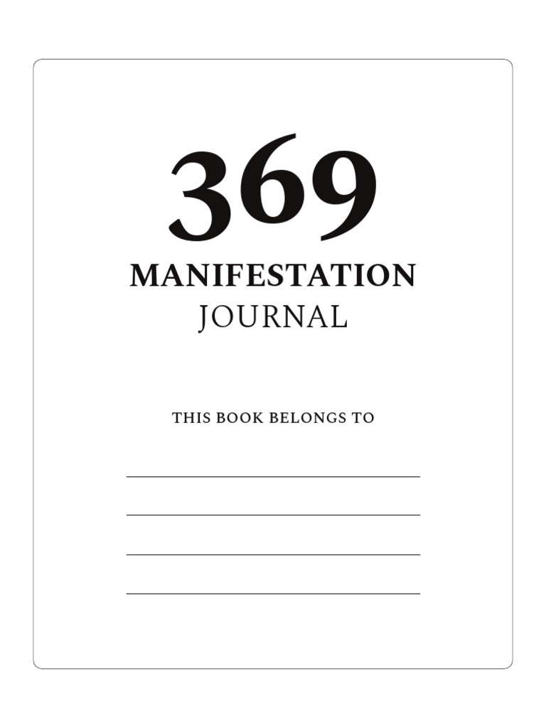 9 - 369 Manifestation Journal | PDF
