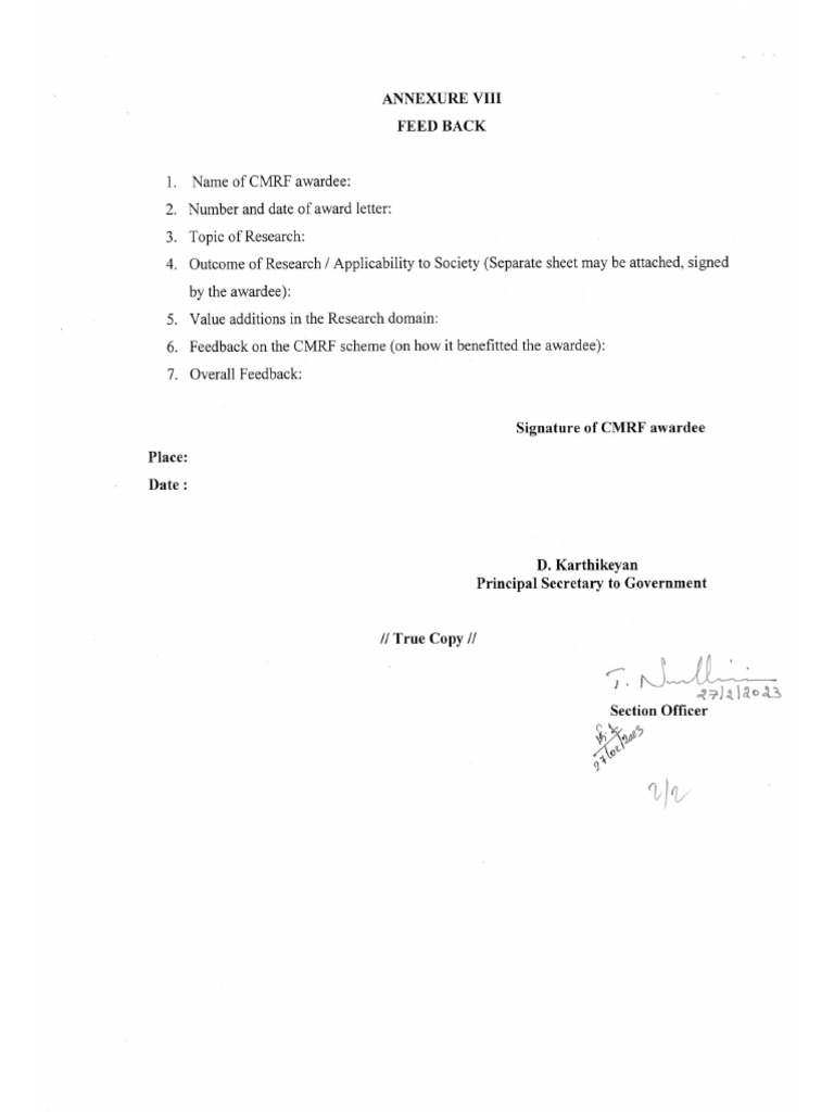 Annexure VII-template (1) | PDF