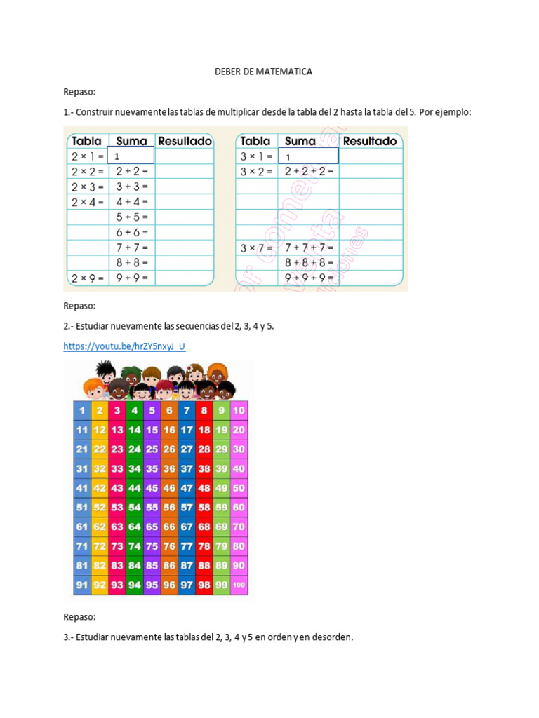 Deber de Matematica | PDF