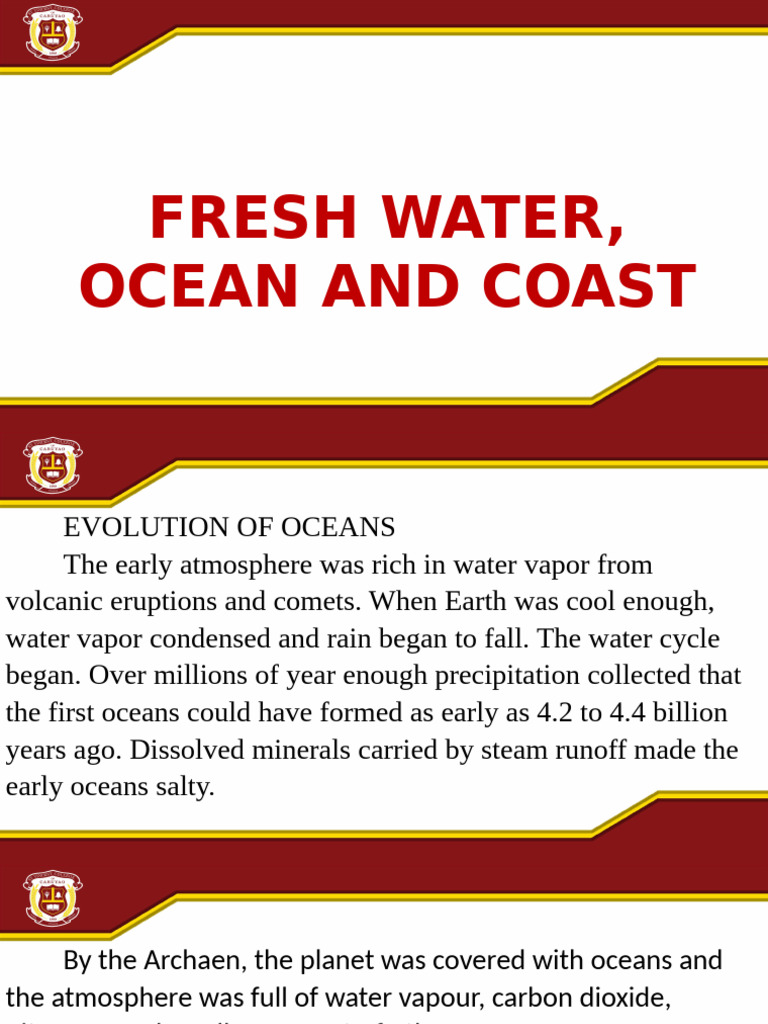 Freshwater Oceans and Coast | PDF | Oceans | Continental Shelf