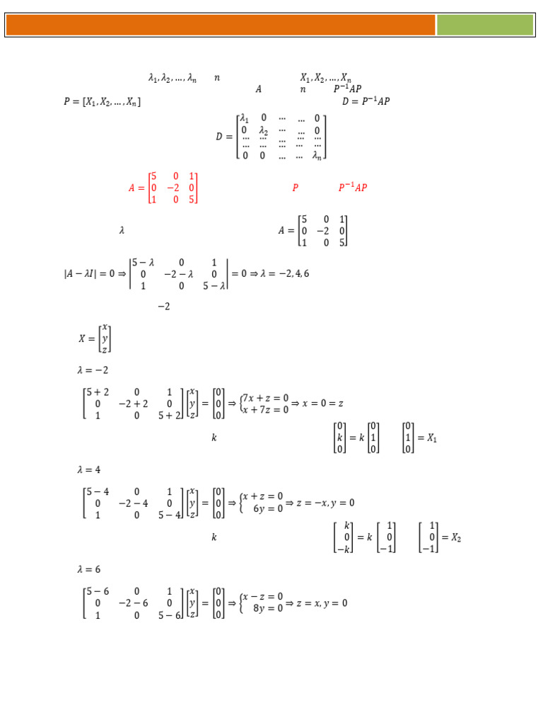 Matrix Algebra - MTH-174 - Beyond Syllabus-2 | PDF | Eigenvalues And ...