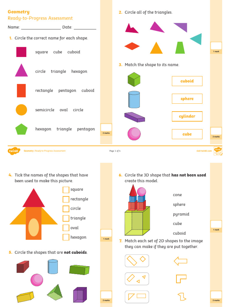 Ready To Progress Assessment | PDF | Shape | Euclidean Plane Geometry