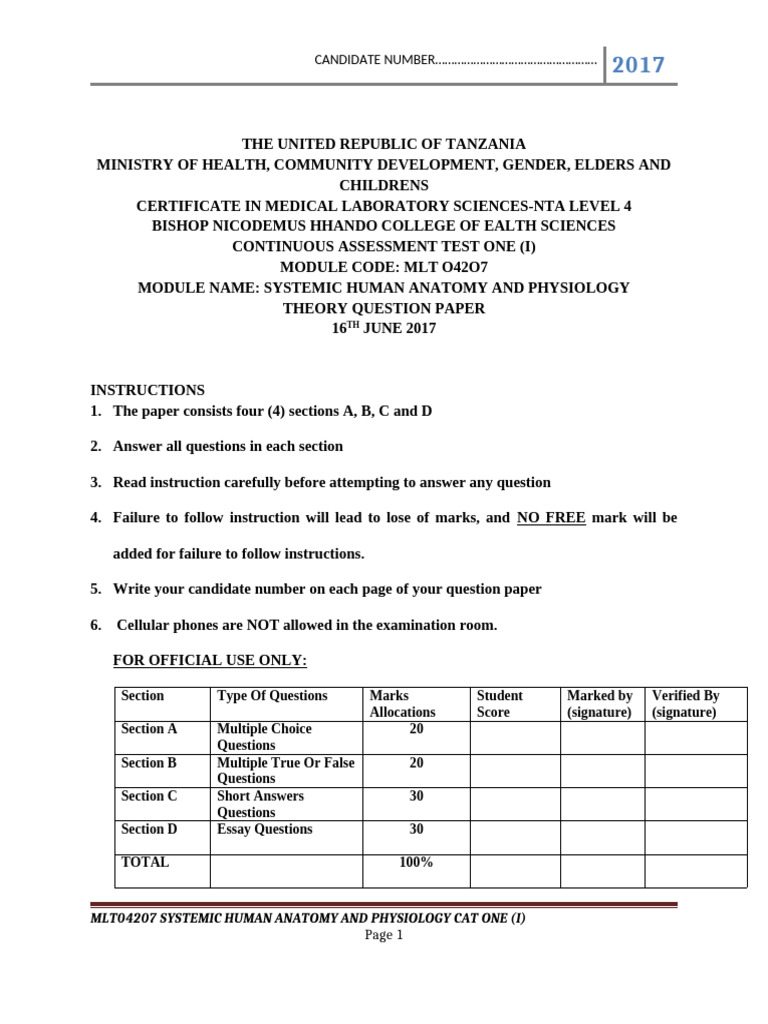 Anatomy Qn Paper Theory I-1 | PDF | Epithelium | Stomach