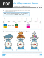 Grade 3 Measuring Mass Worksheet | PDF