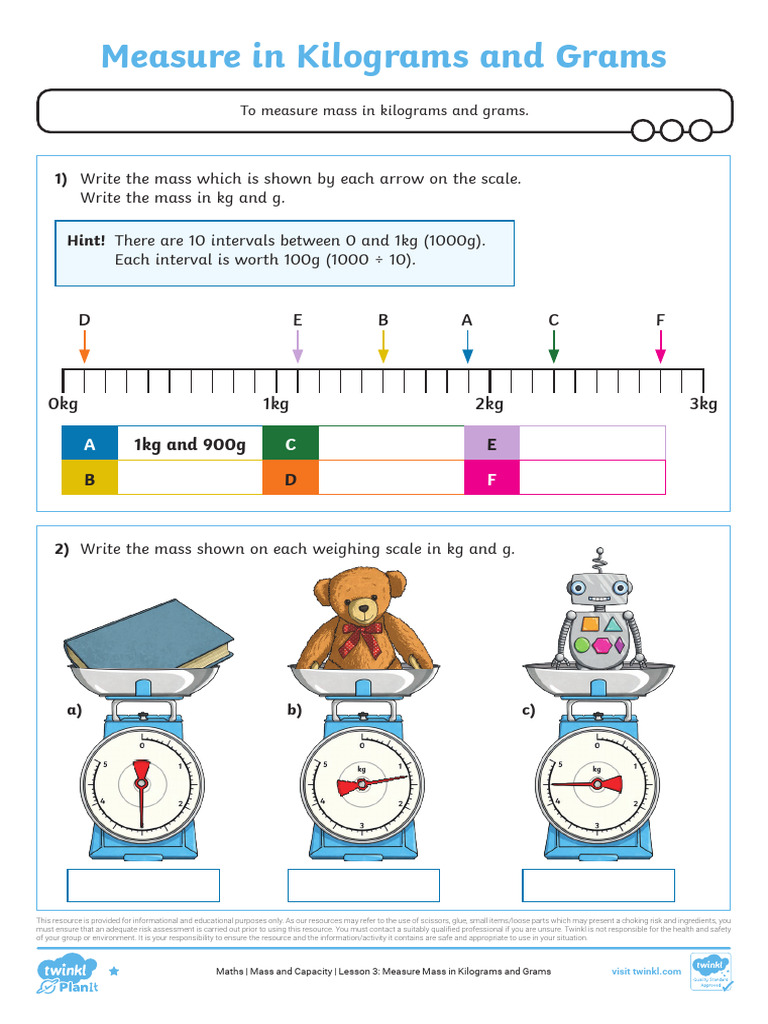 tp2 M 2293 Planit Maths Year 3 Mass and Capacity Lesson Pack 3 Measure ...