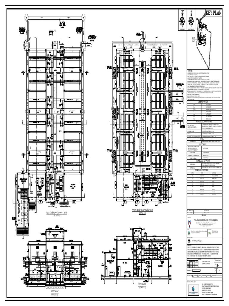 01-GAD OF FILTER & CHEMICAL HOUSE_44.00 MLD WTP_PRAYAGRAJ_R0_16.10.23-SHEET-1 (13) (1) | PDF