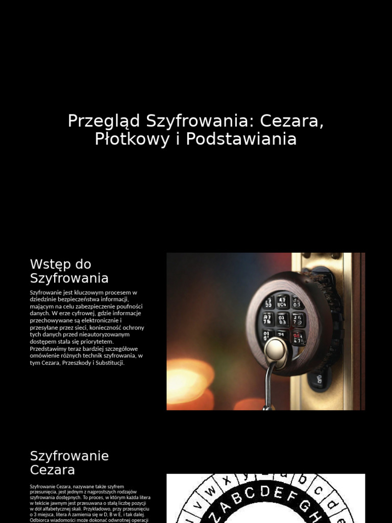 Przegląd Szyfrowania Igor Steckiewicz IIc | PDF