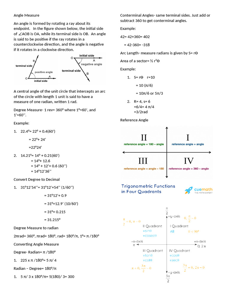 Precal | PDF | Trigonometric Functions | Trigonometry