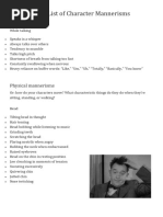 Master List of Expressions and Body Gestures | PDF | Hand | Body Language