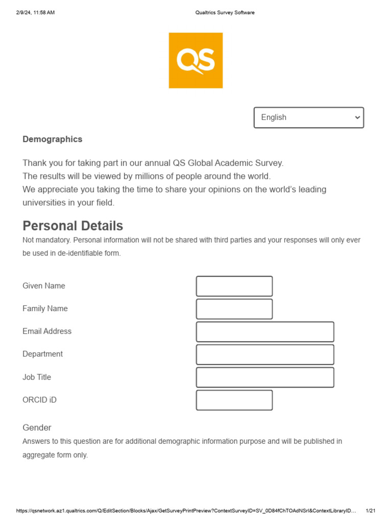 QS Global Academic Survey 2024 | PDF | Engineering | Science